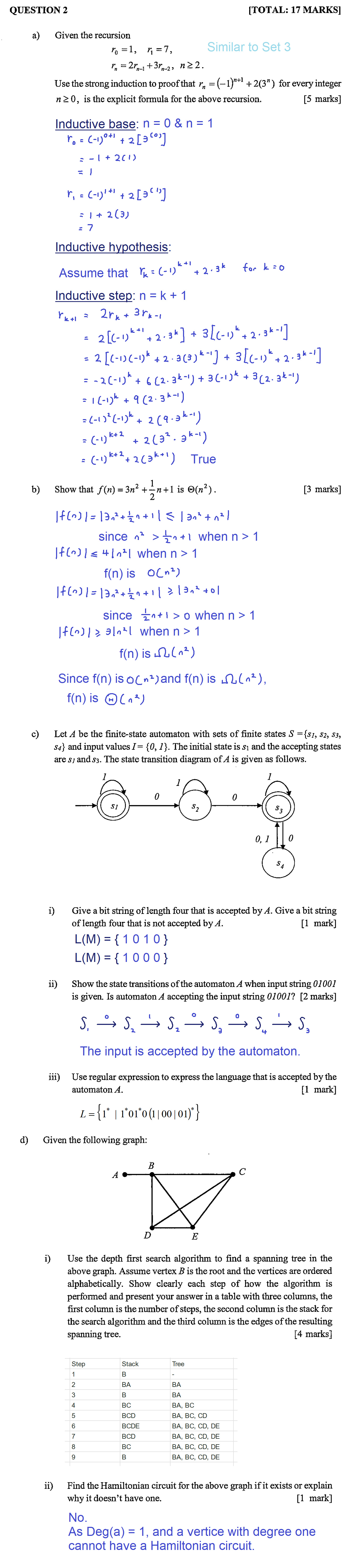 Exam questions - TMA 1201